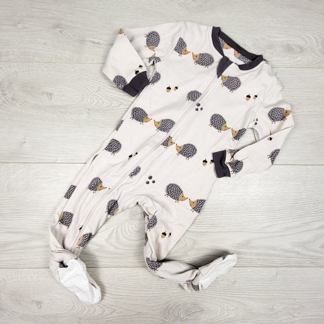 Zippyjamz pale purple zippered organic cotton hedgehog sleeper. Size 6 ...
